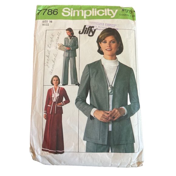 Simplicity | Other | Simplicity Jiffy Skirt Pants Unlined Jacket ...